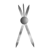 China Aluminum Alloy Compass Eyebrow Ruler Adjustable Accurate Positioning Brow Measuring Tool for sale