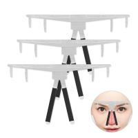 China Light Weight Eyebrow Microblading Tool SS 3 Point Positioning Measuring Ruler for sale