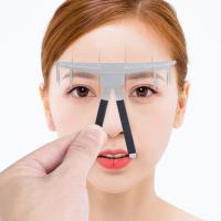 China Light Weight Eyebrow Microblading Tool SS 3 Point Positioning Measuring Ruler for sale