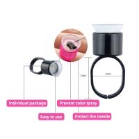 China Permanent Makeup Pigment Ring With Sponge Tattoo Ink Cups Microblading Accessories for sale