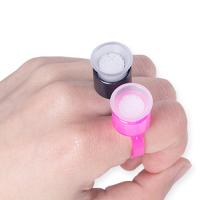 China Permanent Makeup Pigment Ring With Sponge Tattoo Ink Cups Microblading Accessories for sale