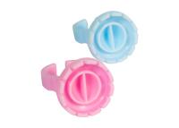 China ODM Disposable Eyelash Grafting Glue Ring Cup With Division Pink Blue White Plastic for sale