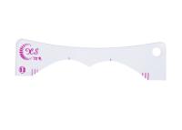 China 10cm Harmless Silica Gel Eyebrow Microblading Tool Stencil , Eyebrow Measuring Ruler Tool for sale