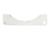 China 10cm Harmless Silica Gel Eyebrow Microblading Tool Stencil , Eyebrow Measuring Ruler Tool for sale