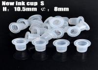 China Transparaent Disposable Tattoo Ink Cups 10.5mm Diameter White Color for sale