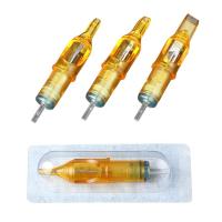 China Yellow Dragonfly Tattoo Cartridge Needles 20pcs Stainless Steel for sale