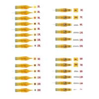 China Yellow Dragonfly Tattoo Cartridge Needles 20pcs Stainless Steel for sale