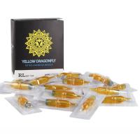 China Yellow Dragonfly Tattoo Cartridge Needles 20pcs Stainless Steel for sale