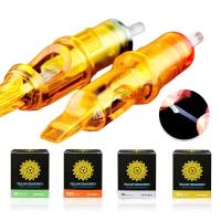 China Yellow Dragonfly Tattoo Cartridge Needles 20pcs Stainless Steel for sale