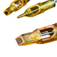 China Yellow Dragonfly Tattoo Cartridge Needles 20pcs Stainless Steel for sale
