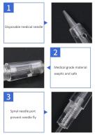 China Medical Grade Stainless Steel Tattoo Needle Cartridge 1R 3R 5R 5F 7F for sale