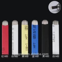 China Sharp and Flexible 0.16/0.18 mm Microblading Needle for Permanent Eyebrow Tattoo Tool for sale