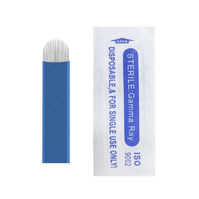 China Disposable Sterilized 316 Stainless Steel 0.20mm U18 U16 Pins Tattoo Needle for Permanent Makeup for sale