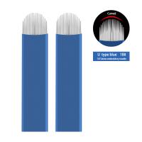 China Disposable Sterilized 316 Stainless Steel 0.20mm U18 U16 Pins Tattoo Needle for Permanent Makeup for sale