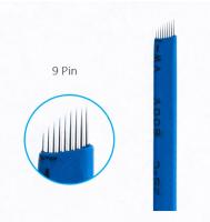 China 0.20mm Blue Microblading Needle - Stainless Steel Tattoo Needle for Eyebrow Microblading, 500pcs/box for sale