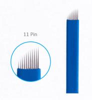 China 0.20mm Blue Microblading Needle - Stainless Steel Tattoo Needle for Eyebrow Microblading, 500pcs/box for sale