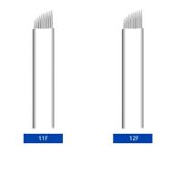 China Medical Grade Stainless Steel Disposable Microblading Needle Eyebrow Tattoo Pen in 7F/9F/11F/12F/14F/16F/18F/18U/14Z Sizes for sale