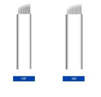 China Medical Grade Stainless Steel Disposable Microblading Needle Eyebrow Tattoo Pen in 7F/9F/11F/12F/14F/16F/18F/18U/14Z Sizes for sale