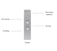 China 14F Double Stars 316 Stainless Steel Microblading Needle for Eyebrow Permanent Makeup in 500pcs/box for sale