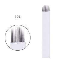 China 18U 0.18mm Stainless Steel Microblading Tattoo Needle for Eyebrow Embroidery and Permanent Makeup for sale