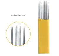 China Medical Grade Stainless Steel 0.25mm Double Flat Microblading Needle for Eyebrow Tattoo and Permanent Makeup for sale