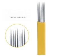 China Medical Grade Stainless Steel 0.25mm Double Flat Microblading Needle for Eyebrow Tattoo and Permanent Makeup for sale