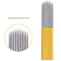 China Medical Grade Stainless Steel 0.25mm Double Flat Microblading Needle for Eyebrow Tattoo and Permanent Makeup for sale