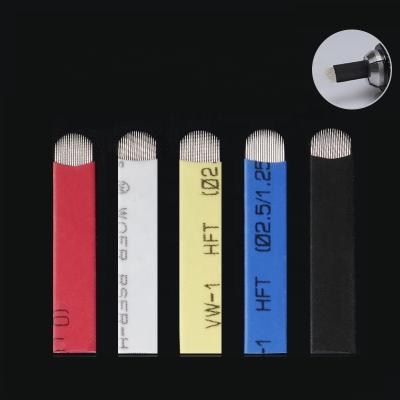 China Medical Grade Stainless Steel 0.18mm Sterilized Disposable Microblading Needle for Eyebrow Tattoo for sale