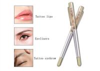 China Wholesale Golden Foil One Side Pen Crystal Eyebrow Tattoo Pen Permanent Manual Tattoo Pen With Low Price for sale