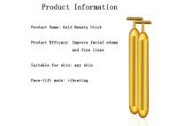 China Electric Permanent Makeup Accessories Gold Stick Face Rejuvenating Lifting Firming Stick Massager for sale