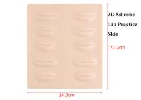 China PMU Permanent Makeup Rubber 3D Lips Practice Skin Tattoo Mat To Practice Perfect Eyebrow for sale
