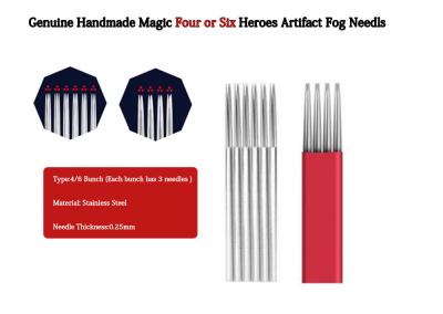 China Semi-permanent Makeup Tattoo Machine eyebrow Fog eyebrow Needle Accessories Handmade Magic Four or Six  round 3 stitches for sale