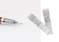 China Semi-permanent Makeup Tattoo Machine eyebrow Fog eyebrow Needle Accessories Handmade Magic Four or Six  round 3 stitches for sale