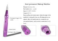 China Pink Permanent Makeup Tattoo Kit Wireless Eyebrow Makeup Pen Battery Operated for sale