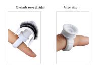 China Eyelash Makeup Tattoo Plastic Cup Glue Ink Extension Holder Finger Ring For Grafting Eyelash Ring for sale