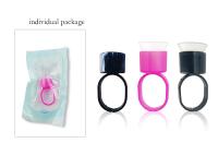 China Pink Pigment Ink Cups Ring Disposable With Sponge For Permanent Makeup Tattoo Machine for sale