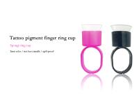 China Disposable Microblading Tattoo Pigment Ring Cup With Sponge , Makeup Eyebrow Accessories for sale