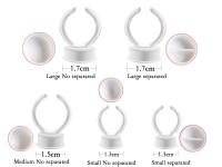China Disposable Microblading Accessories Tattoo Pigment Ring Cups Soft Silicone And Plastic Material for sale