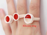 China Disposable Microblading Accessories Tattoo Pigment Ring Cups Soft Silicone And Plastic Material for sale