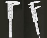 China White Permanent Makeup Tattoo Kit 80MM 150MM Mini Plastic Caliper ABS Metric Inch Slide Caliper For Eyebrow for sale