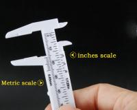 China White Permanent Makeup Tattoo Kit 80MM 150MM Mini Plastic Caliper ABS Metric Inch Slide Caliper For Eyebrow for sale