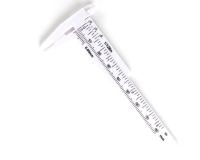 China 0-80mm Plastic Vernier Caliper Eyebrow Measuring Tool Slide Scale Eyebrow Shape Ruler For Permanent Makeup for sale