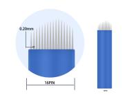 China Blue Skin Tattoo Machine Needle 16 Pin 18 Pin 21 Pin Shape Microbing Blade For 3D Eyebrow Lips for sale