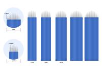 China Blue Skin Tattoo Machine Needle 16 Pin 18 Pin 21 Pin Shape Microbing Blade For 3D Eyebrow Lips for sale