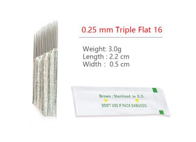 China Double Row 16 / 17 Pin Fog Eyebrow Tattoo Needles 2.0-3.0g OEM / ODM for sale