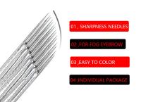 China Double Row 16 / 17 Pin Fog Eyebrow Tattoo Needles 2.0-3.0g OEM / ODM for sale