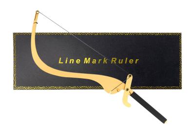 China Gold Permanent Makeup Eyebrow Measuring Tools Microblading Stencil Tattoo Supplies microblading rulers for sale
