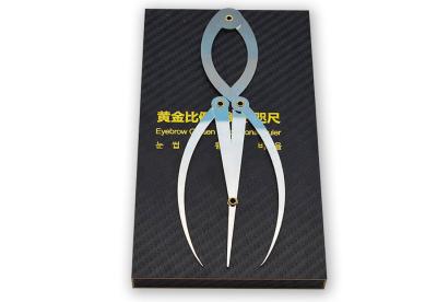 China Stainless Steel Eyebrow Line Marker Ruler PMU Microblading Permanent Makeup Accessories for sale