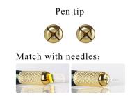 China Elegant Multifunctional Manual Tattoo Pen Black Golden Microshading Handpiece for sale