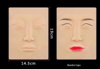 China Rubber Practice Materials Tattoo Eyebrow  carving Lips Silicone 3D Leather Blank Permanent Makeup For PMU Training for sale